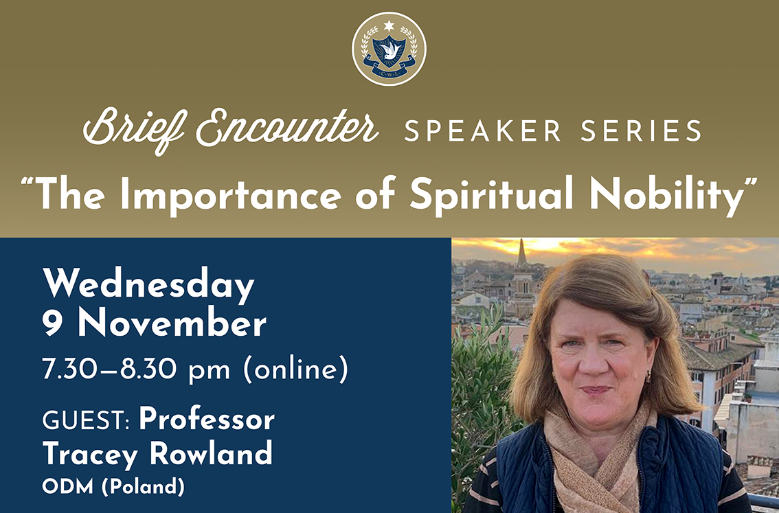 Brief Encounter: Speaker Series 9 November - Catholic Women's League of ...